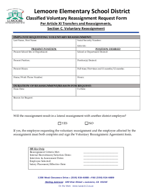 Fillable Online PDF Classified Voluntary Reassignment Request Form ...