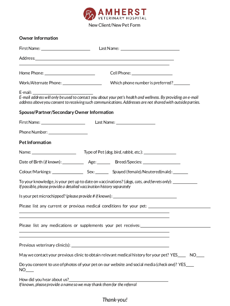 Fillable Online New Client Form Draft Fax Email Print - pdfFiller