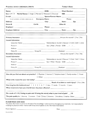 Fillable Online FREE 10+ Sample Patient Information Forms in PDF MS ...