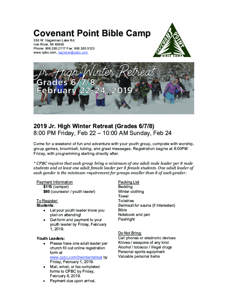 Fillable Online Map & Directions Covenant Point Bible CampChristian ...