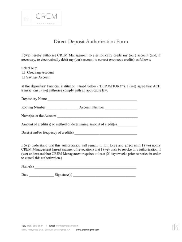 Fillable Online Employee Direct Deposit Authorization Form - Altitude ...