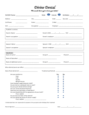 Fillable Online PDF CO dental patient medical consultation form ...