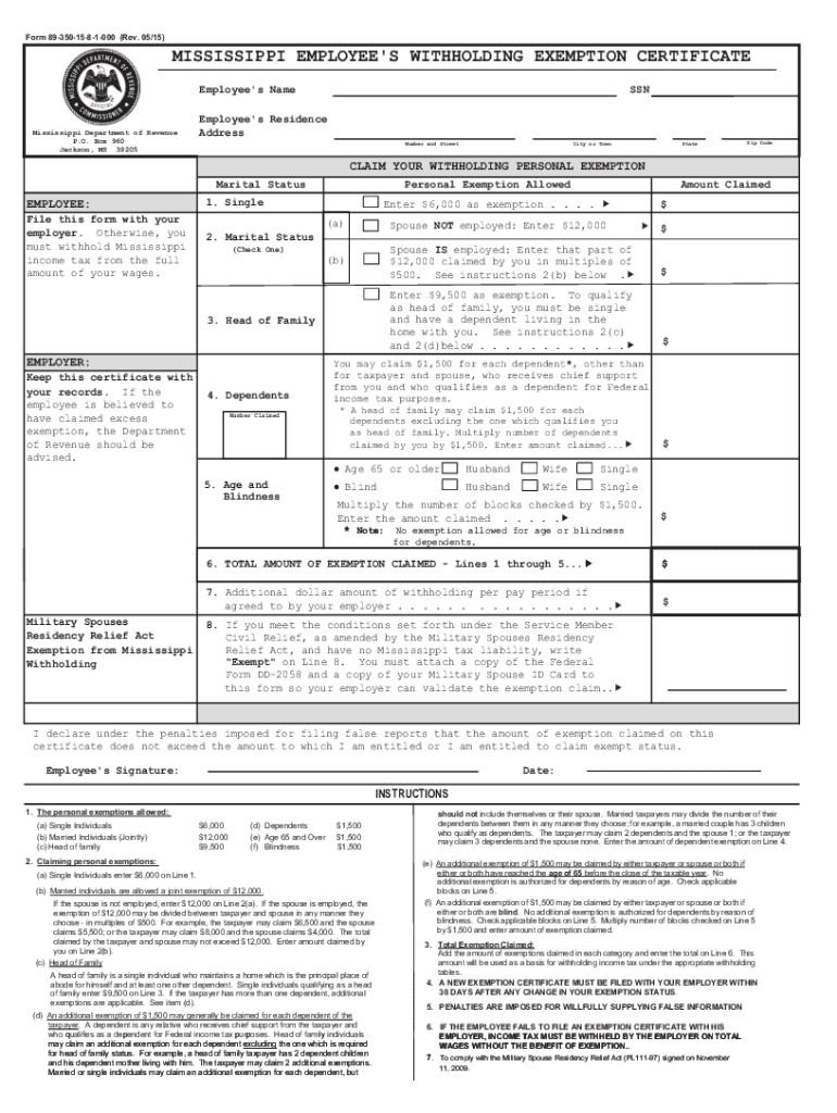 Mississippi State Tax Form: Fill out & sign online | DocHub