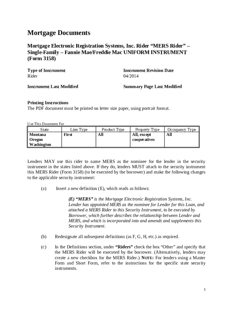 Single-Family Uni Instruments - Riders - Freddie Mac Doc Template ...