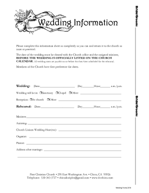 Fillable Online 5+ Best Wedding Run Sheet Examples & Templates Download ...