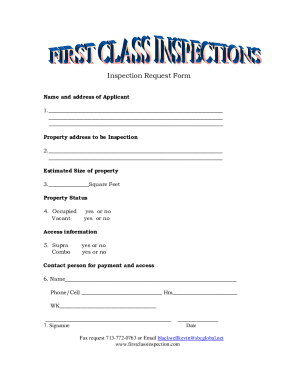 Fillable Online Inspection Request Form.doc Fax Email Print - pdfFiller