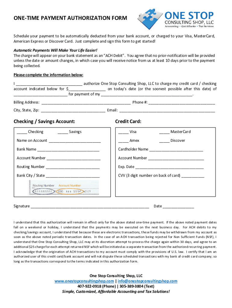 Fillable Online Automatic Recurring Payment Authorization Form Schedule ...