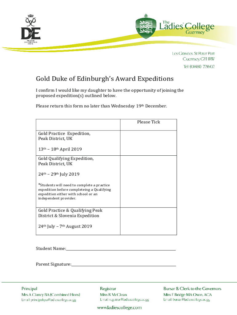 Fillable Online Certificates and badges - The Duke of Edinburgh's Award ...