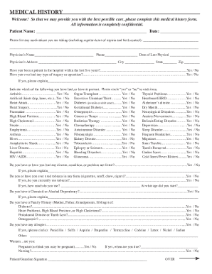 Fillable Online Medical Form p1 Fax Email Print - pdfFiller