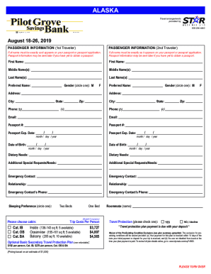 Fillable Online ALASKA TRAVEL DECLARATION FORMView, Change, Cancel ...