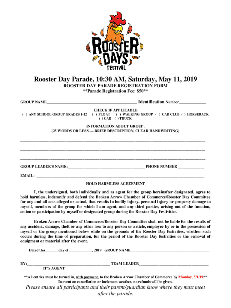 Fillable Online It's Rooster Days in Broken Arrow - The Oklahoman Fax ...