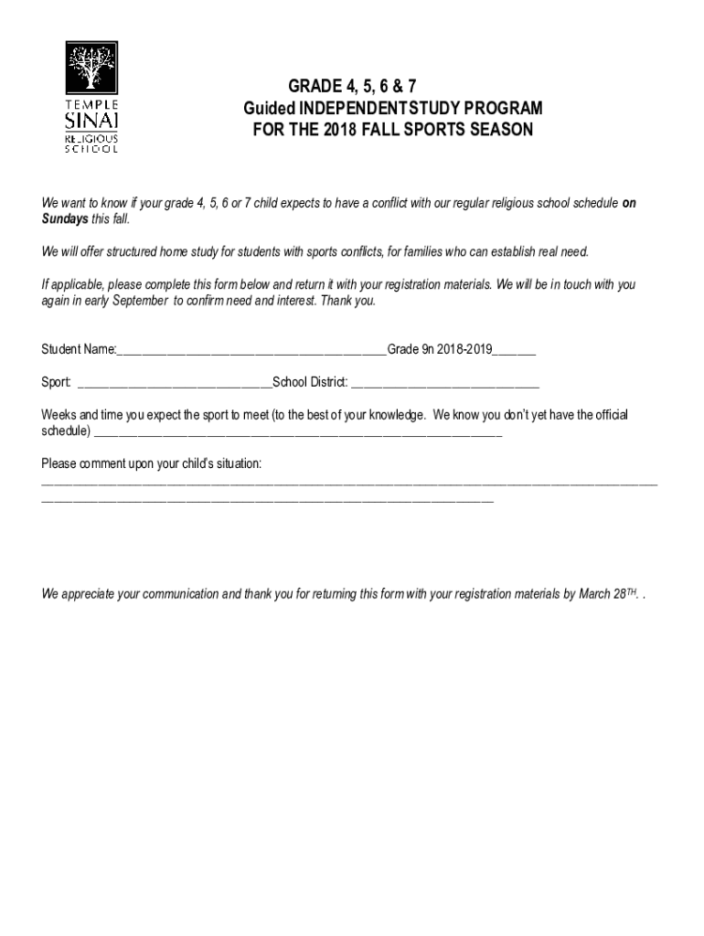 Fillable Online Fourth Grade Independent Study Packet - Week 6Workbook ...