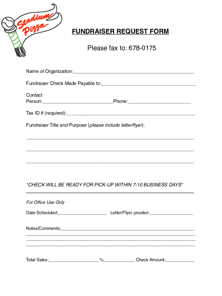 Fillable Online fundraiser request form-1 Fax Email Print - pdfFiller