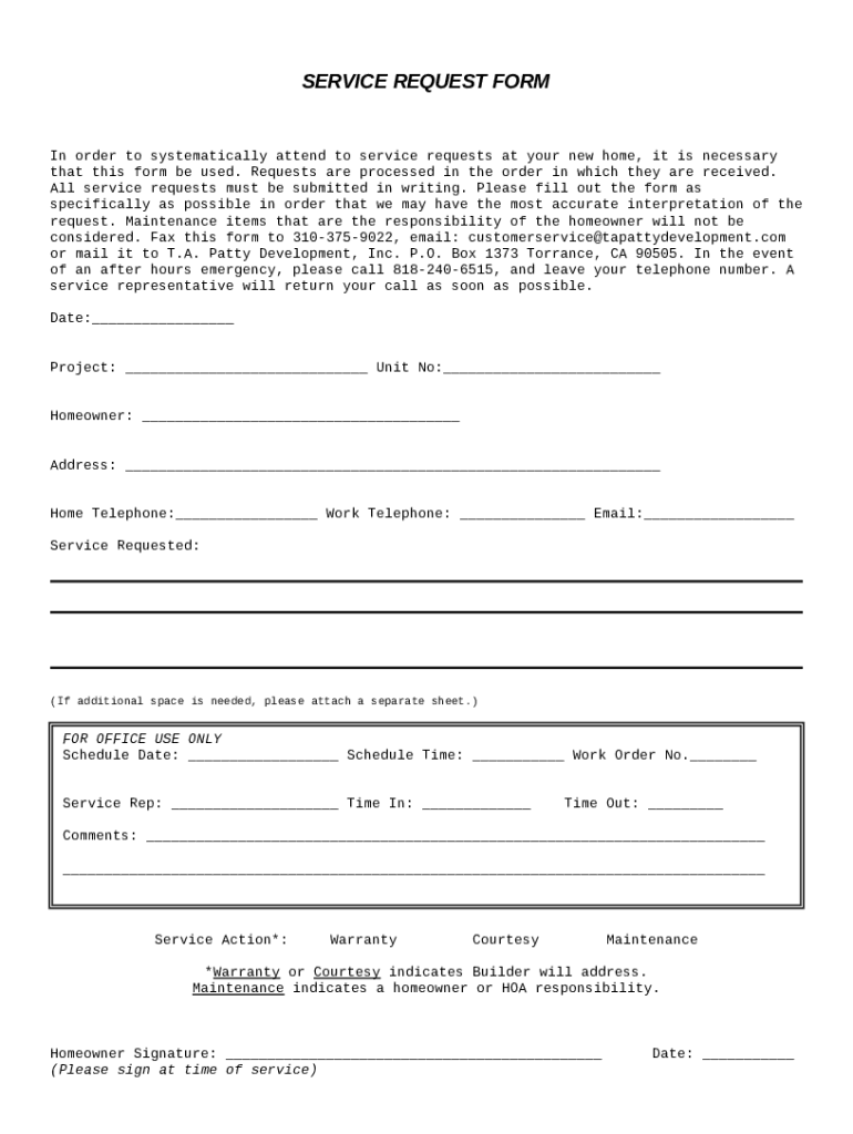 7+ Service Request Templates - Word Excel SamplesWhat is service ...