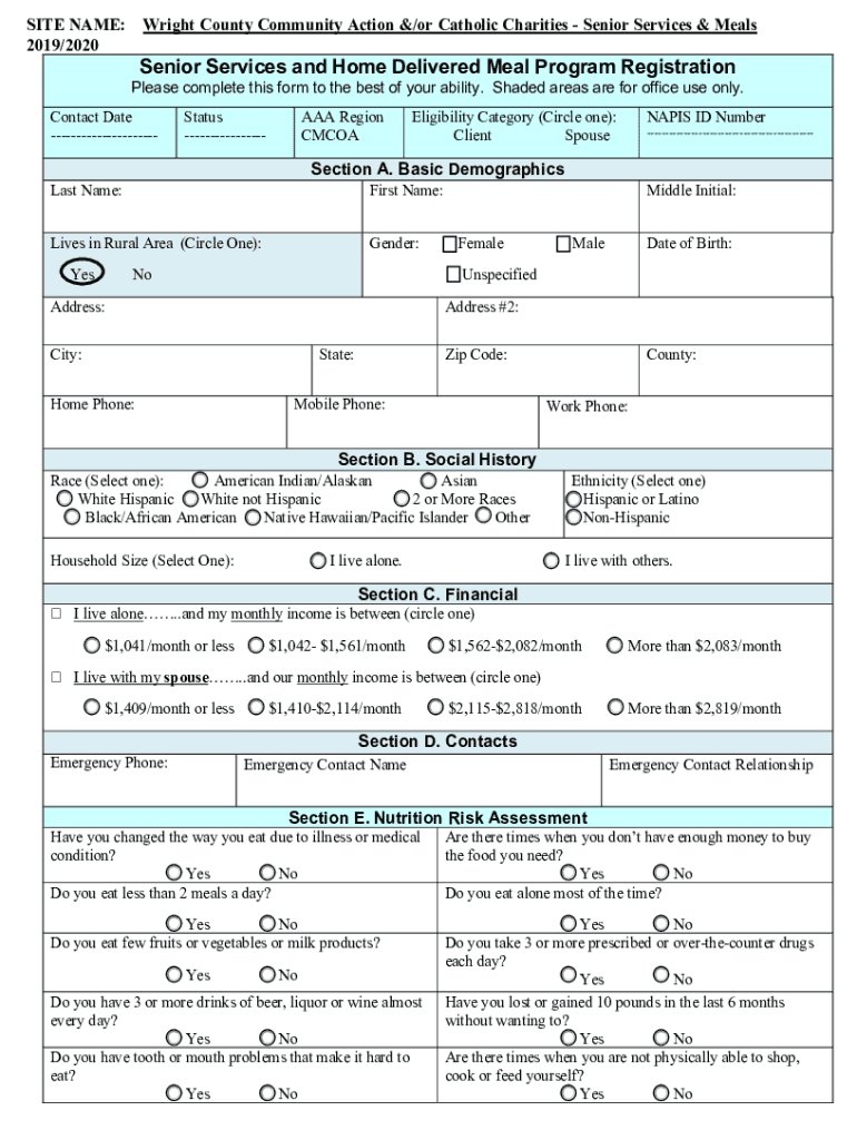 Fillable Online 3-21-20 2019-2020 HDM NAPIS FORM Wright County Sr Food ...