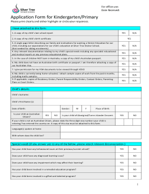Fillable Online For office use: Date Received: Application Form for ...