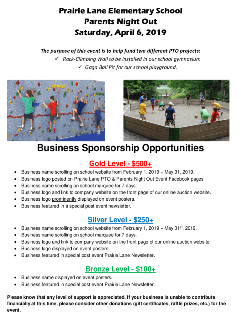 Fillable Online Prairie Lane Elementary School / Prairie Lane ...