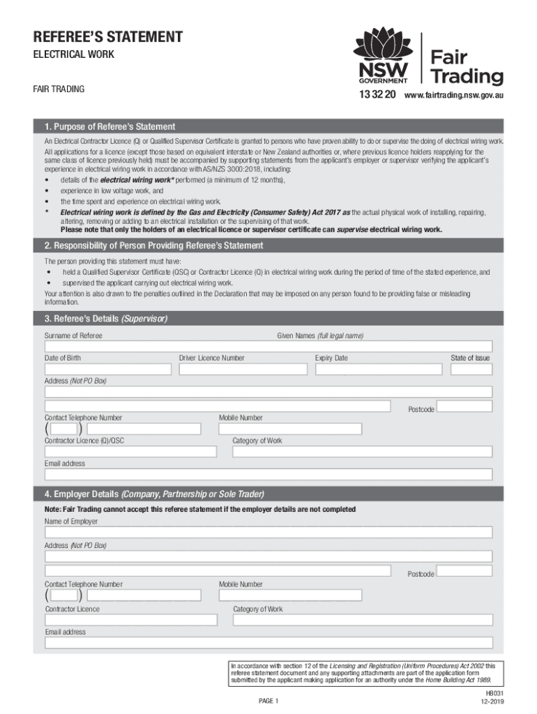 Referee statement vicroads: Fill out & sign online | DocHub