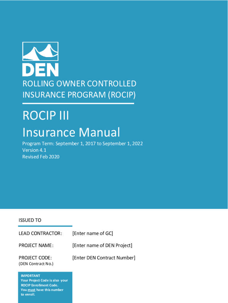 Fillable Online Fillable Online INSURANCE PROGRAM (ROCIP) Fax Email ...