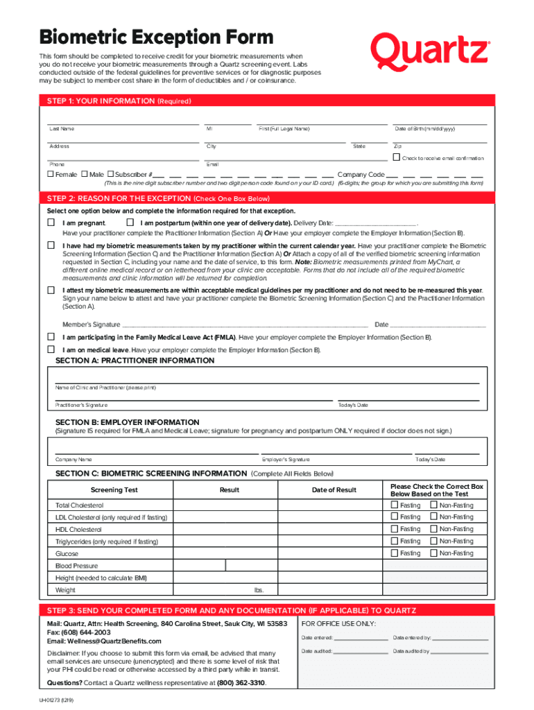 Fillable Online BIOMETRIC SCREEENING CONSENT FORM SUBMIT PERSONAL ...