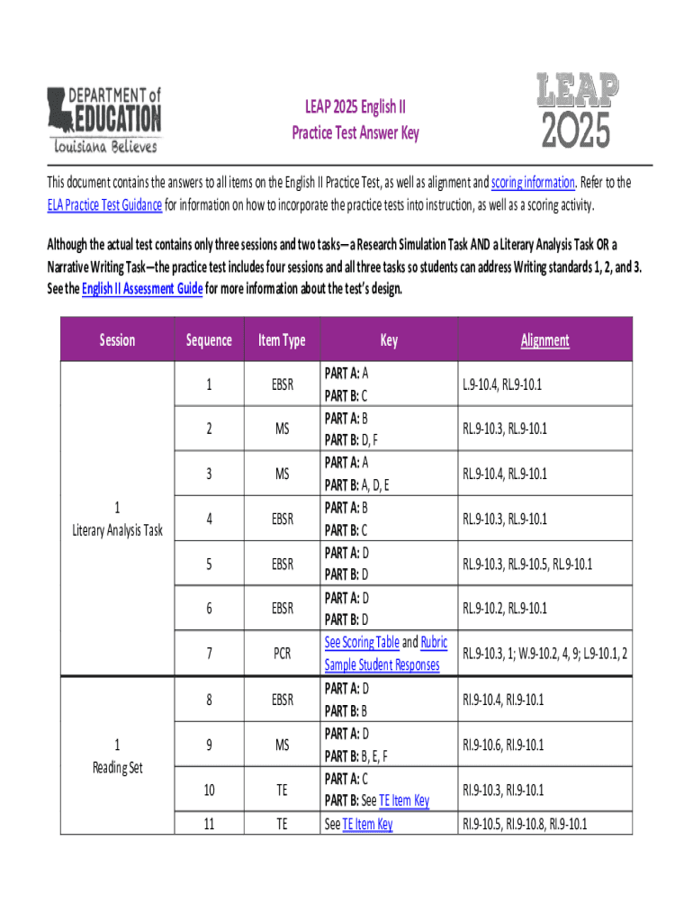 Fillable Online Leap 2025 English 2 Answer Key Fill And Sign Fillable Online Leap 2025 English 2 Answer Key Fill And Sign