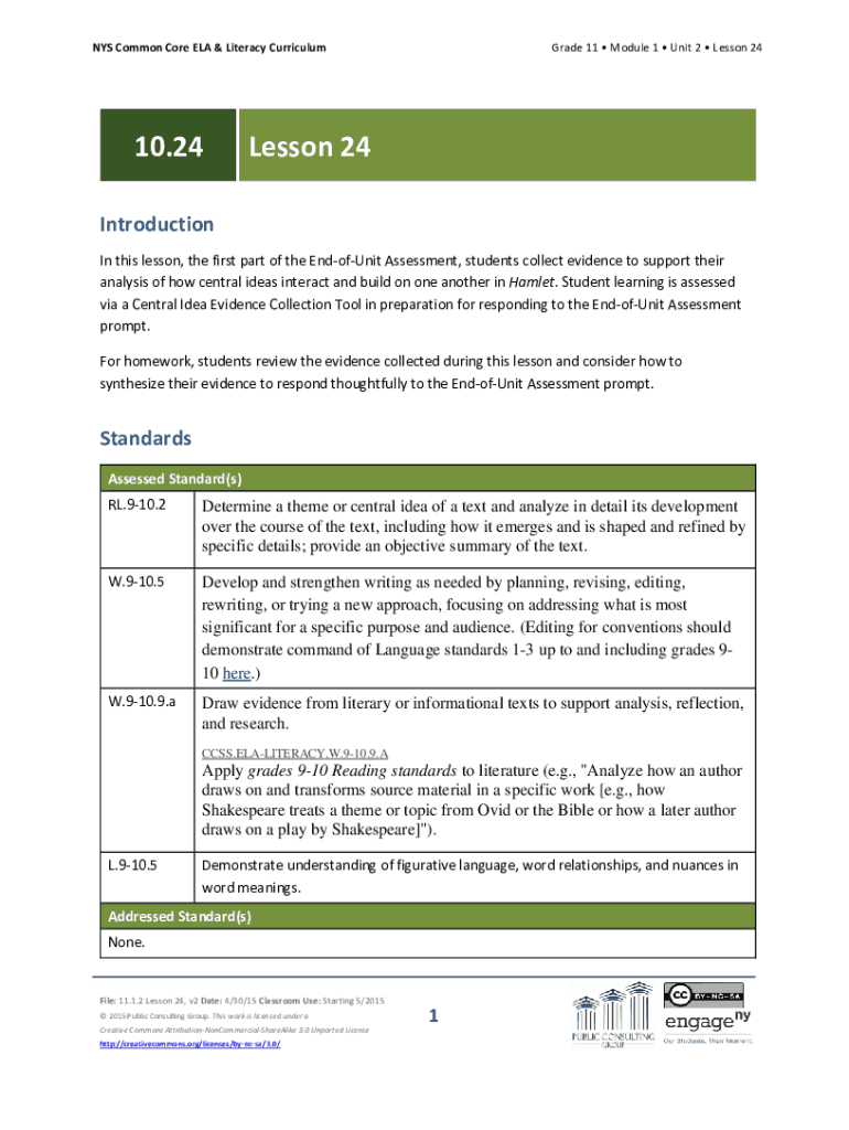 Fillable Online Hamlet Lesson 24 Fax Email Print - pdfFiller