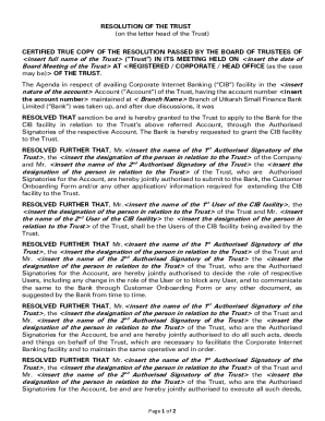 Fillable Online CERTIFIED TRUE COPY OF THE RESOLUTION PASSED AT THE ...