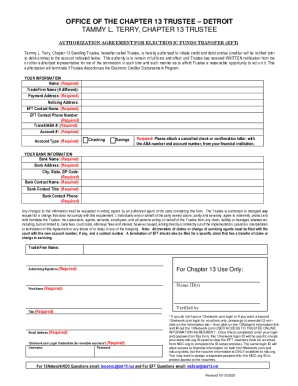 Fillable Online OFFICE OF THE CHAPTER 13 TRUSTEE DETROIT TAMMY L. TERRY ...