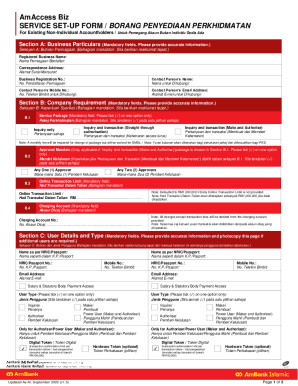 Fillable Online AmAccess Biz SERVICE SET-UP FORM / BORANG PENYEDIAAN ...