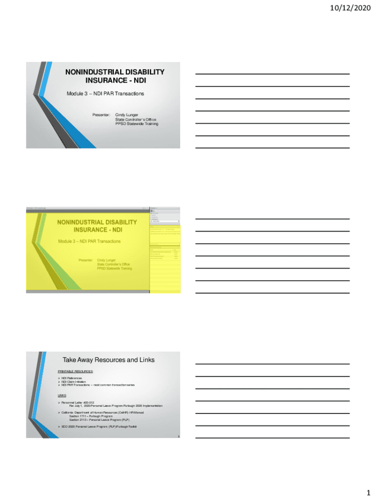 Fillable Online sco ca NDI - Most common series of PAR transactions ...