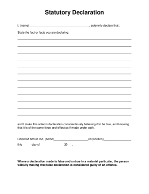 Fillable Online Appendix AAffidavits, Solemn Declarations and Officer ...