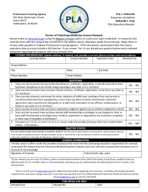 Fillable Online GENERIC DVM Renew Form Fax Email Print - pdfFiller