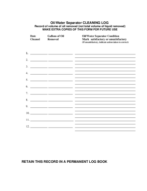 Fillable Online Oil/Water Separator Inspection and MaintenanceGuidance ...