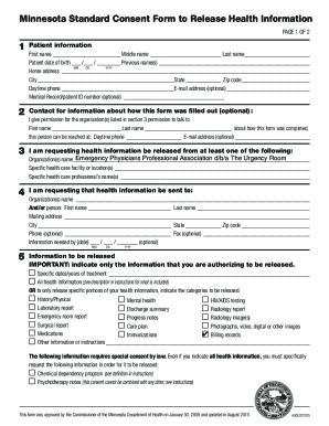 Fillable Online PDF MDH Standard Consent Form012615 - The Urgency Room ...