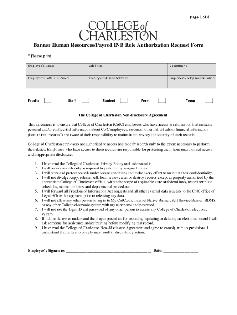 Fillable Online academicaffairs cofc Banner Finance Self-Service ...