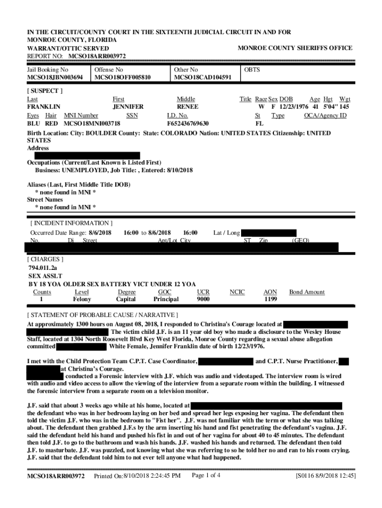 Fillable Online IN THE CIRCUIT/COUNTY COURT IN THE SIXTEENTH JUDICIAL ... Fax Email Print ...