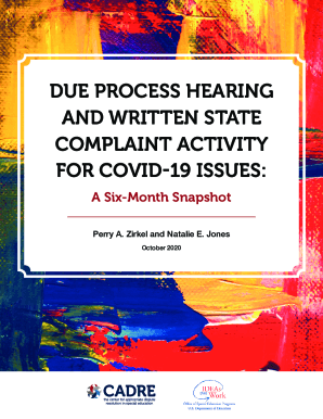 Fillable Online Due Process Hearing and Written State Complaint ...