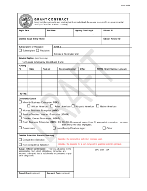 Fillable Online Grant contract template Fax Email Print - pdfFiller