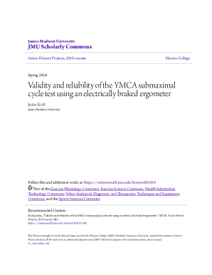 Fillable Online Validity and reliability of the YMCA submaximal cycle ...