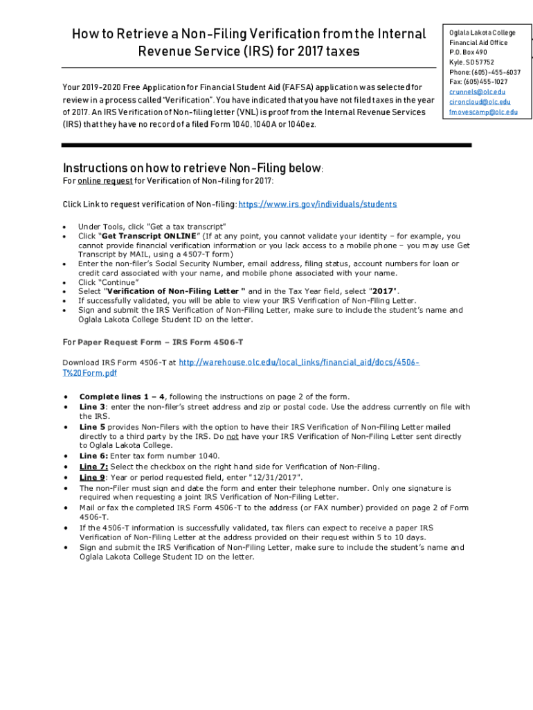 Fillable Online Verification: How to Request IRS Verification ...