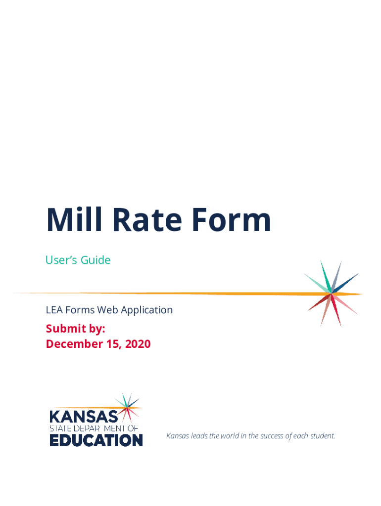 Fillable Online Mill Rate Form. Report Template Fax Email Print - pdfFiller