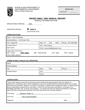 Fillable Online Fillable Online 2017 MS4 AR and Instructions - Template ...