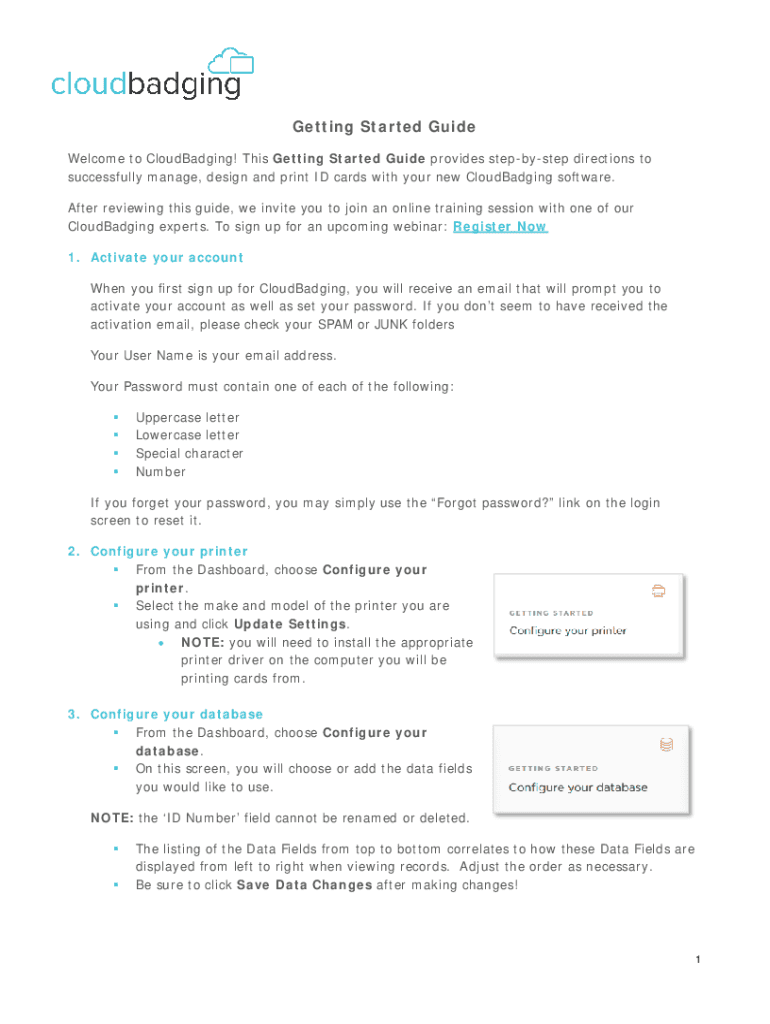 Fillable Online Getting Started Guide - CloudBadging Fax Email Print ...