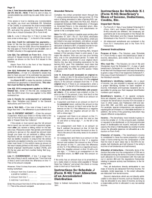 Fillable Online Instructions for Form N-40, and Scheudles A, B, C, D, E ...