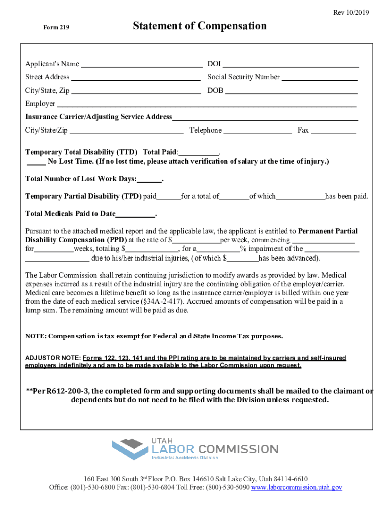 Fillable Online laborcommission utah Form 205 AUTHORIZATION TO RELEASE ...