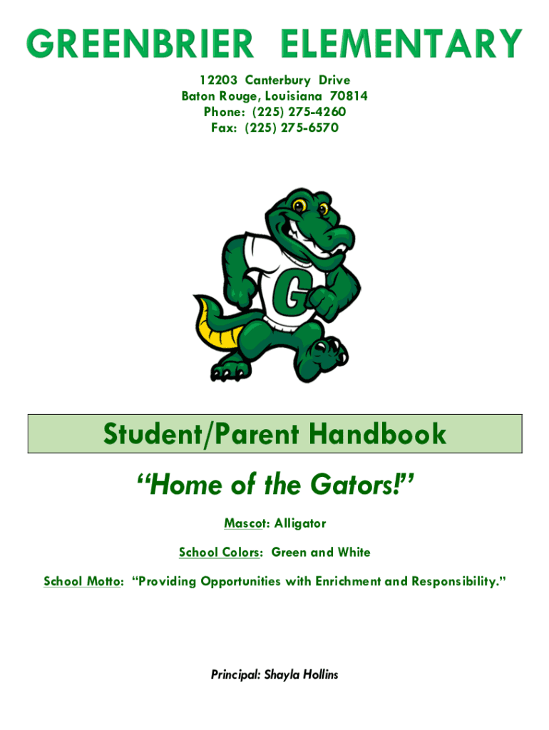 Fillable Online schools ebrschools 2017-18 GFB inserts - East Baton ...