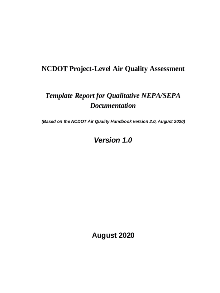 Qualitative Air Quality Report Template Doc Template | pdfFiller