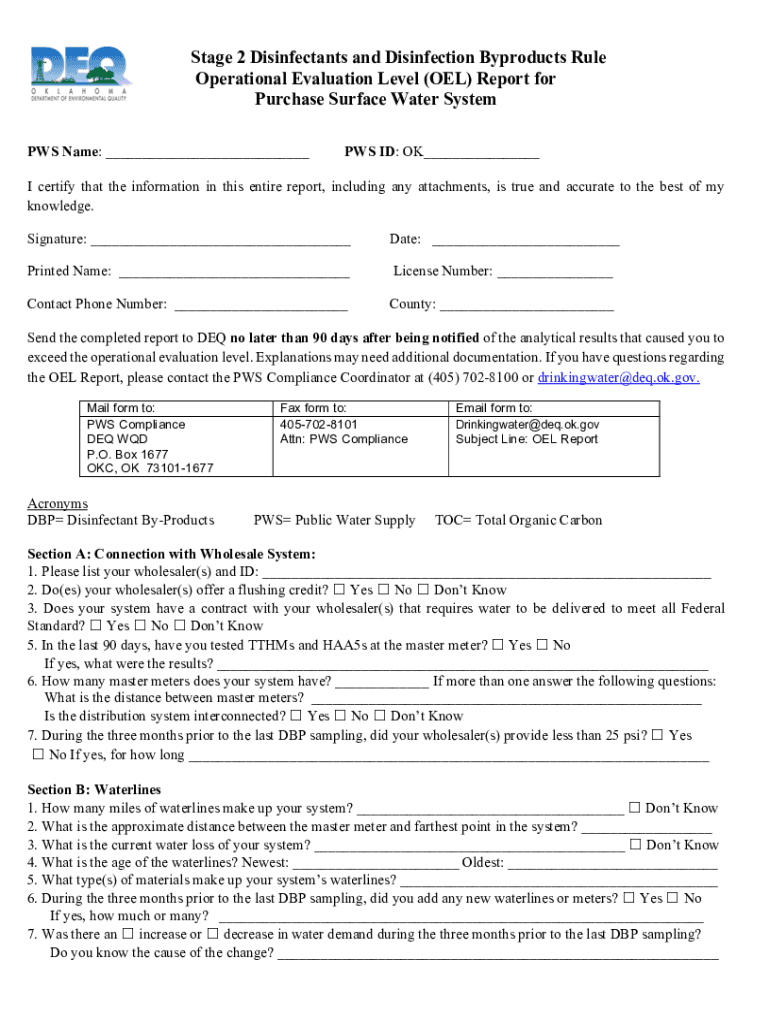 Fillable Online OEL Report Form Fax Email Print - pdfFiller