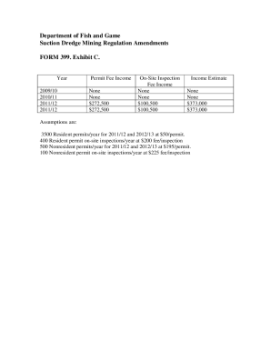 Fillable Online Form 399 Exhibit C. Form 399 Exhibit C Fax Email Print ...