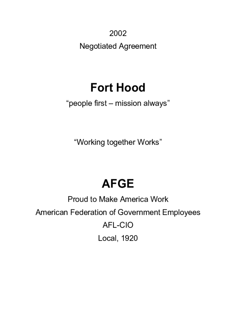 Fillable Online PREAMBLE. Negotiated Agreement Fax Email Print - pdfFiller